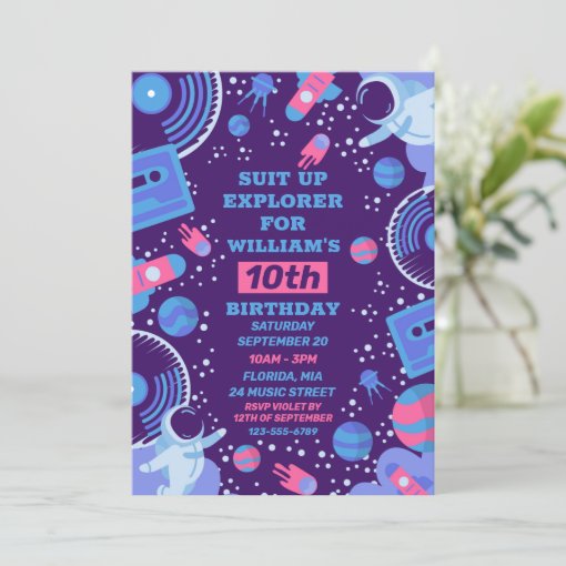 Space Explorer Invitation | Zazzle