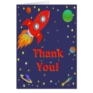 Outer Space Thank You Cards - Invitations, Greeting & Photo Cards | Zazzle