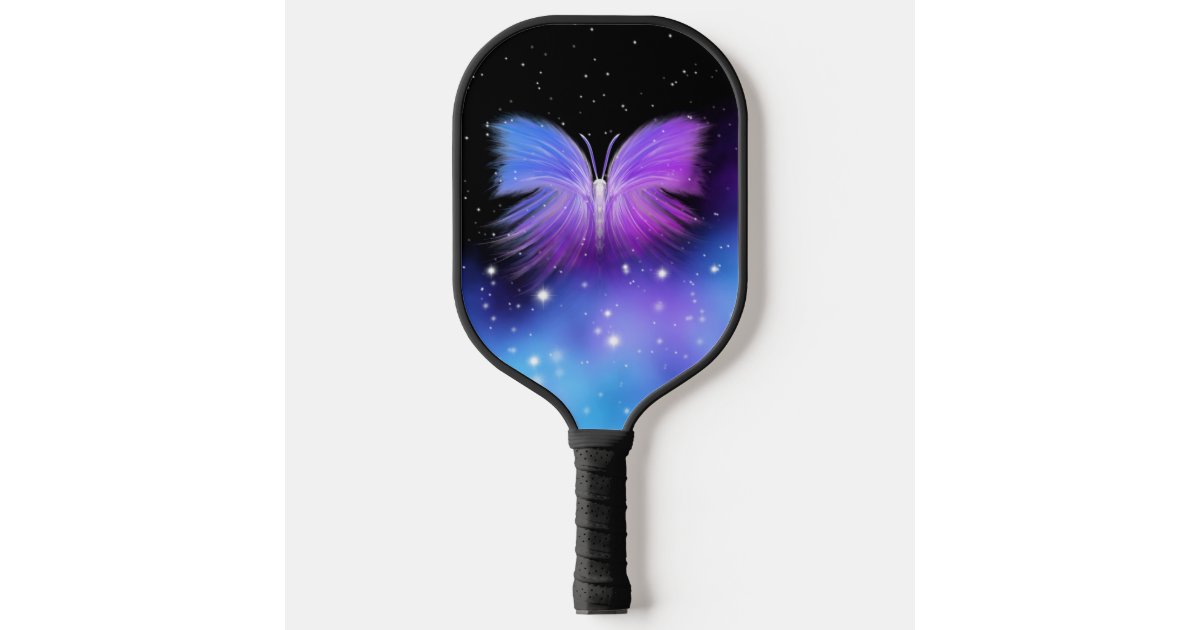 Space Fantasy Butterfly Cosmic Pickleball Paddle | Zazzle