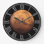 Space Full Color of the Planet Mars Large Clock | Zazzle