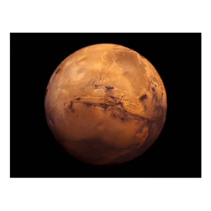Space Full Color of the Planet Mars Postcard | Zazzle.com