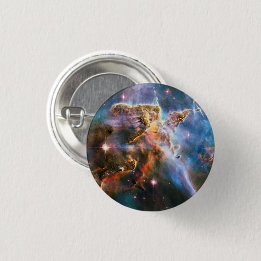 Space galaxy nebula. Universe stars. Hubble NASA Button | Zazzle