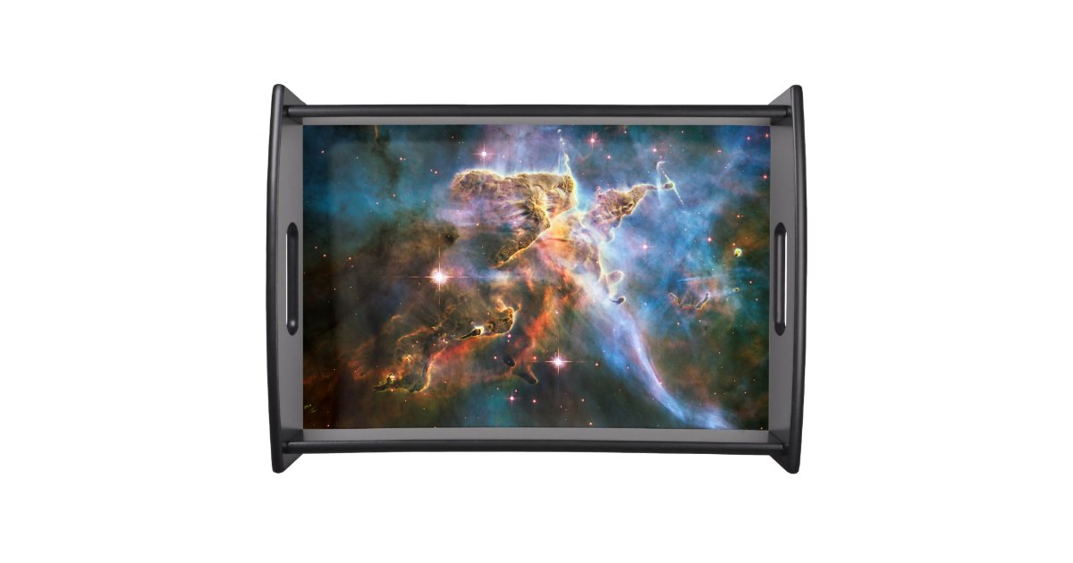 Space galaxy nebula. Universe stars. Hubble NASA Serving Tray | Zazzle