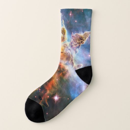 Space galaxy nebula. Universe stars. Hubble NASA Socks | Zazzle