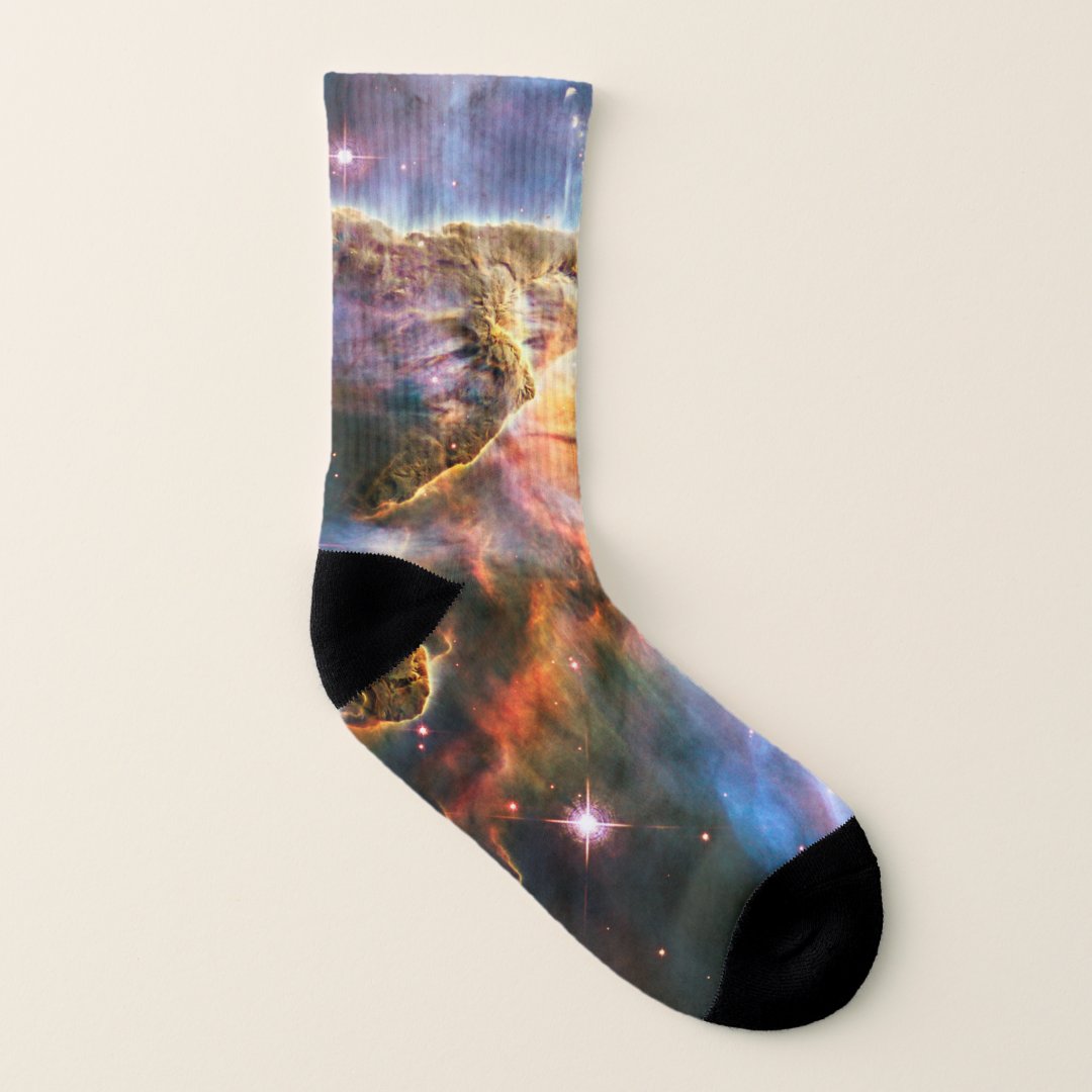 Space galaxy nebula. Universe stars. Hubble NASA Socks | Zazzle