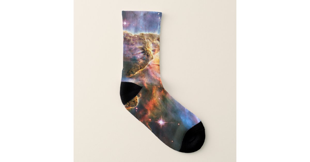Space galaxy nebula. Universe stars. Hubble NASA Socks | Zazzle