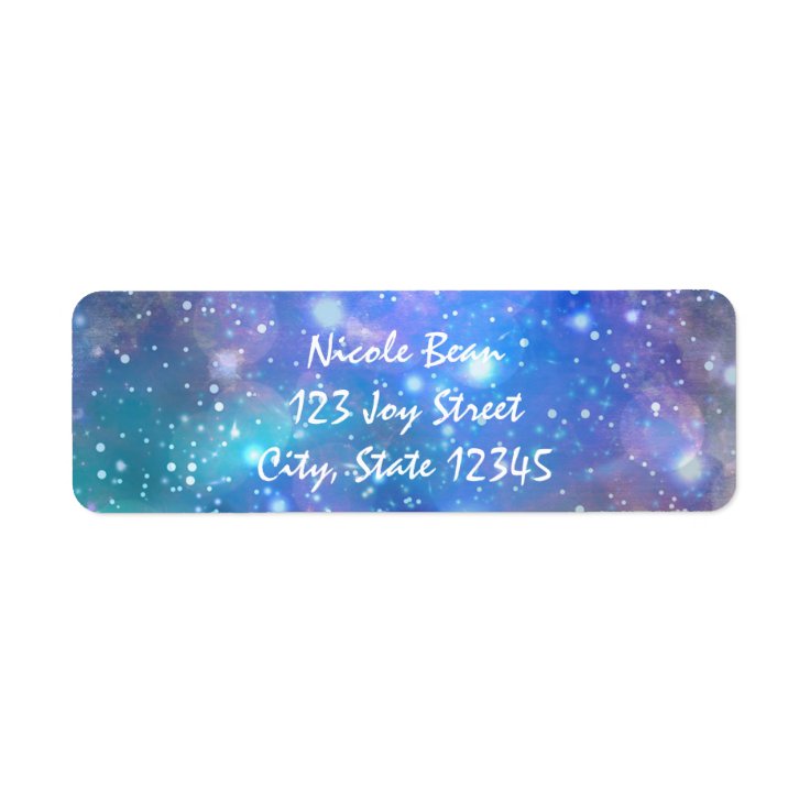 Space Galaxy Party Invitation Card Address Labels | Zazzle