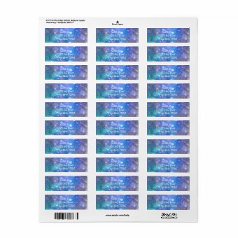 Space Galaxy Party Invitation Card Address Labels | Zazzle