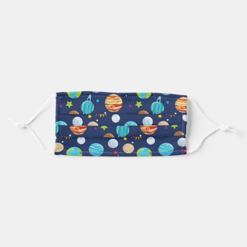 Space Galaxy Planets Adult Cloth Face Mask | Zazzle