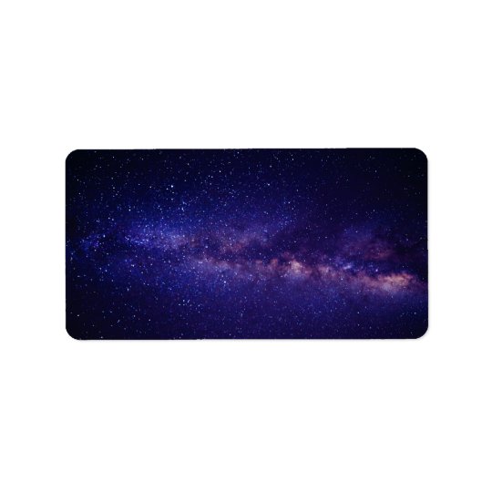 Space Galaxy Star Pattern Label | Zazzle.com