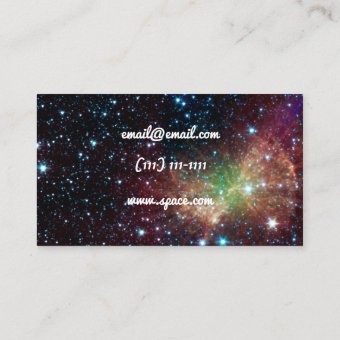 space galaxy stars modern simple business card | Zazzle