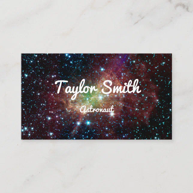 space galaxy stars modern simple business card | Zazzle