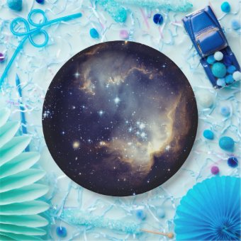Space galaxy universe theme party must have paper plates | Zazzle