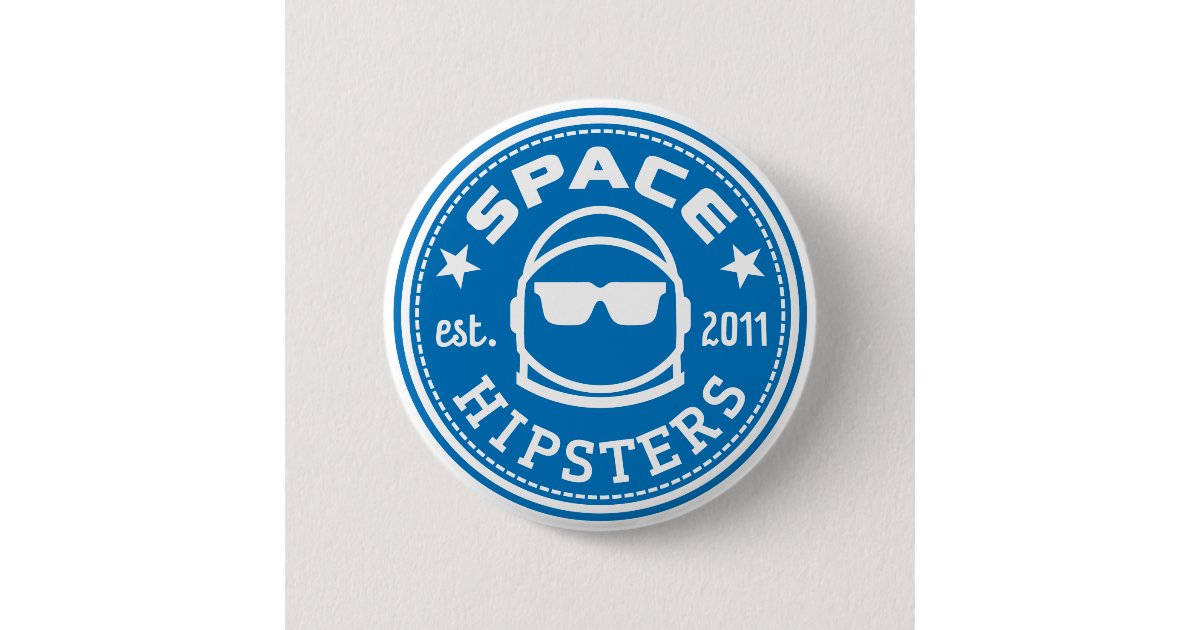Space Hipsters® Logo Button | Zazzle