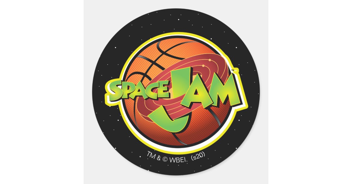 SPACE JAM™ Basketball Logo Classic Round Sticker | Zazzle SPACE JAM™ Basketball Logo Classic Round Sticker | Zazzle