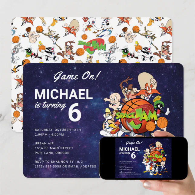 SPACE JAM™ Birthday Invitation | Zazzle