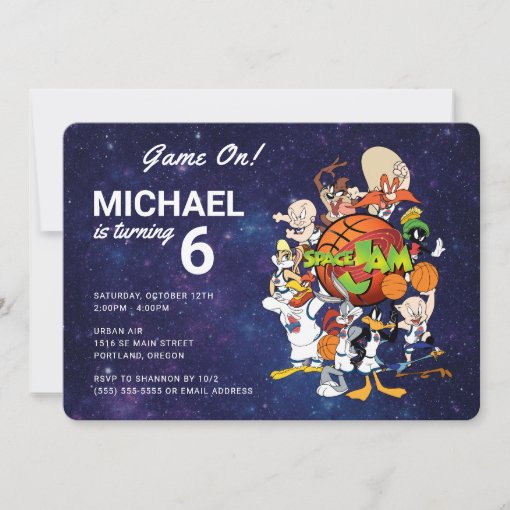 SPACE JAM™ Birthday Invitation | Zazzle
