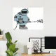 Space Janitor Spraying Stars Sci-Fi Astronaut Poster | Zazzle