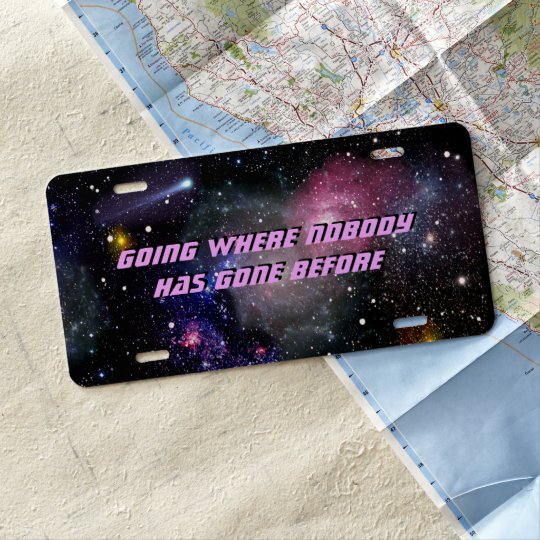 Space License Plate | Zazzle.com