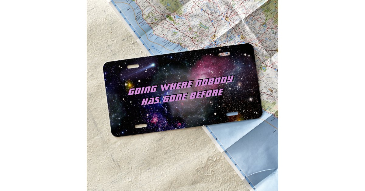 Space License Plate | Zazzle