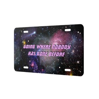 Space License Plate | Zazzle