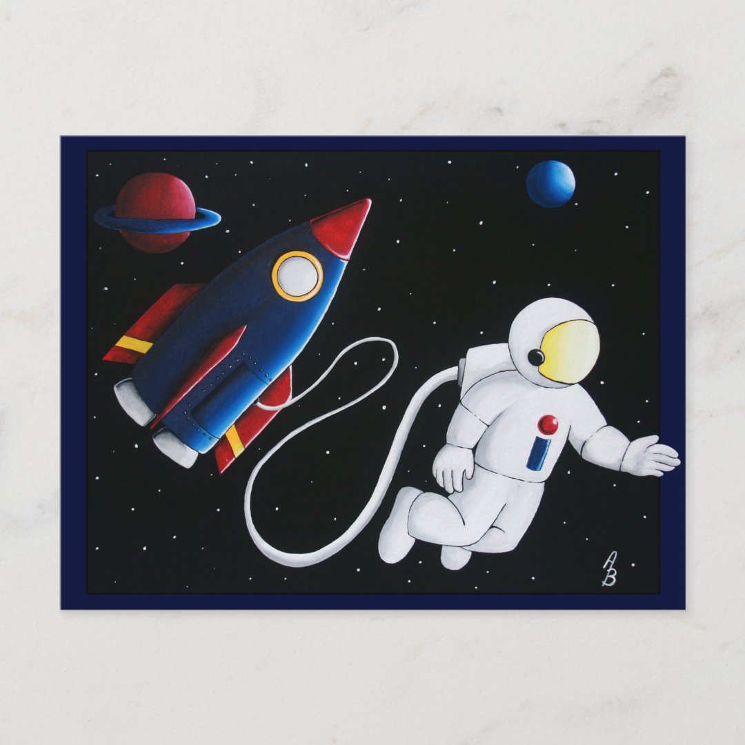 Space Man Postcard | Zazzle