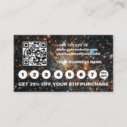 Space Modern Galaxy QR Code Loyalty Card | Zazzle