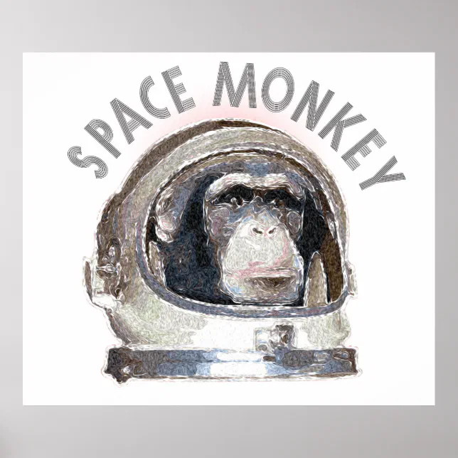 Space Monkey Poster | Zazzle