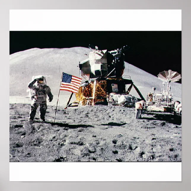 Space Moon Landing Poster | Zazzle