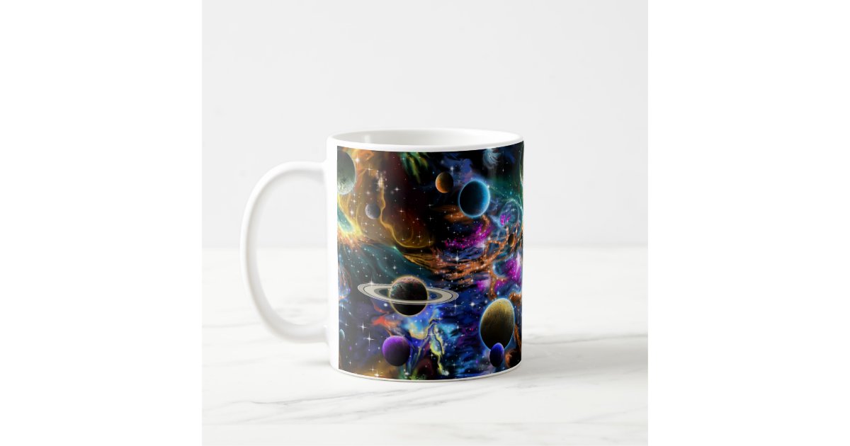 Space Nebula and Planets Coffee Mug | Zazzle