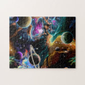 Space Nebula and Planets Jigsaw Puzzle | Zazzle