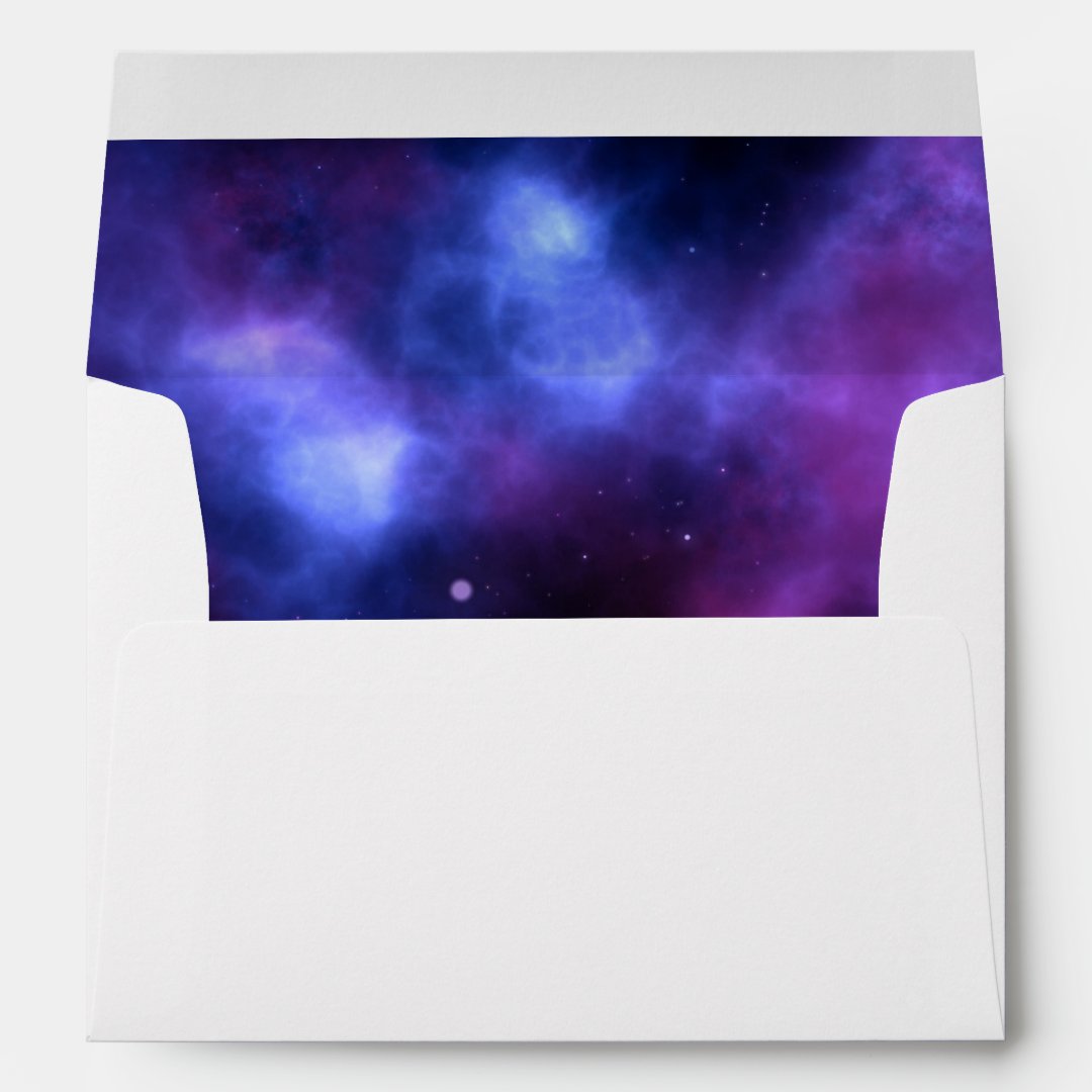 Space Nebula Purple Galaxy Envelope | Zazzle