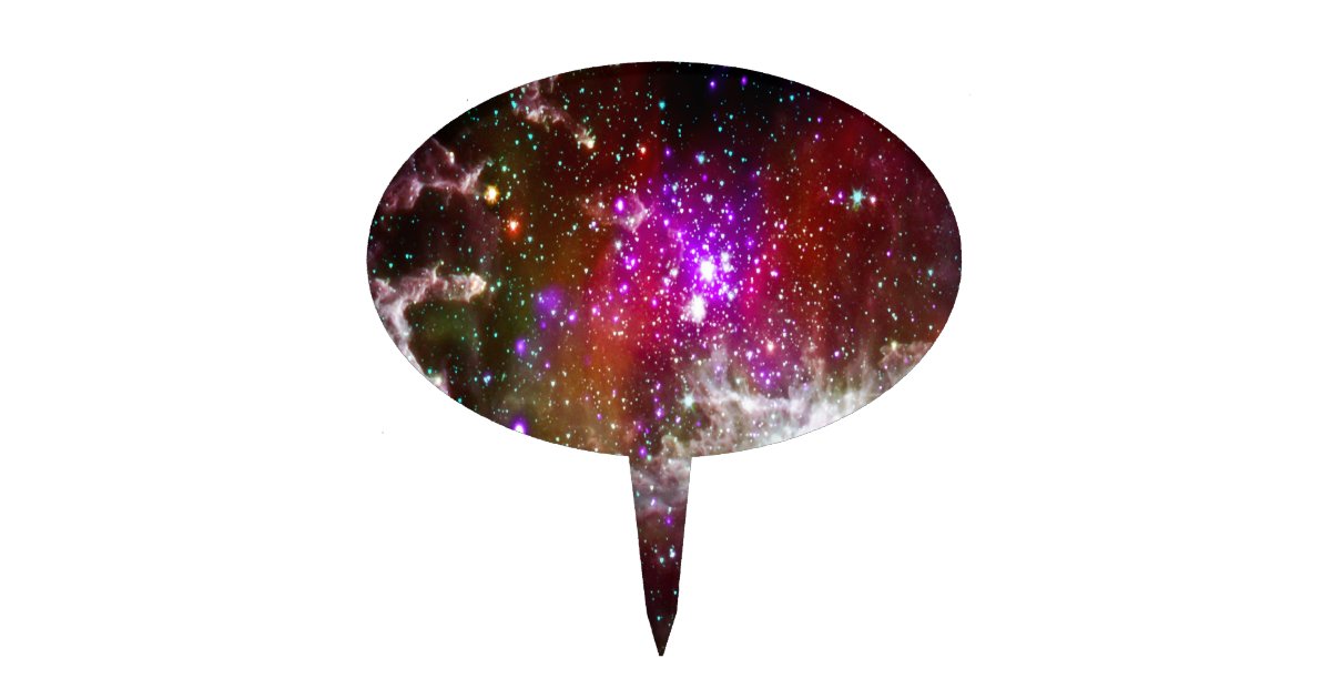 Space - Pacman Nebula Cake Topper | Zazzle