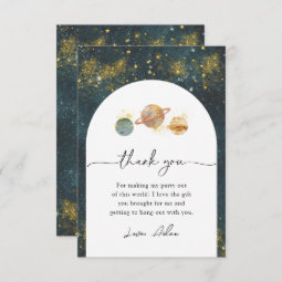 Space Party Thank You Card | Zazzle