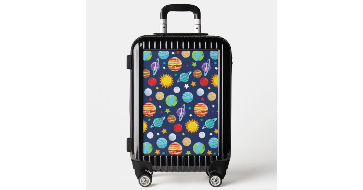 Space Pattern, Planets, Stars, Cosmos, Galaxy Luggage | Zazzle
