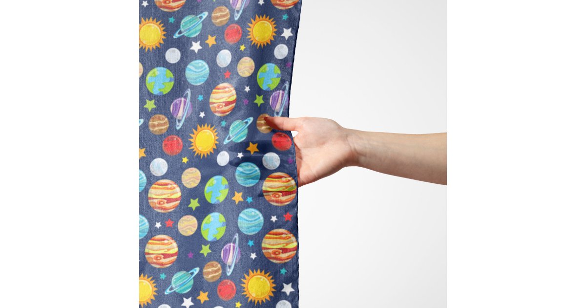 Space Pattern, Planets, Stars, Cosmos, Galaxy Scarf | Zazzle