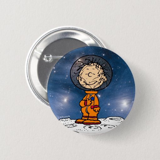 SPACE | Pigpen Astronaut Button | Zazzle