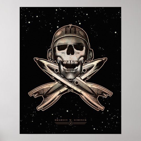 Space Pirate (rockets) poster (16x20") | Zazzle.com