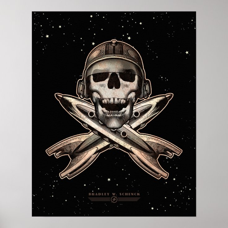 Space Pirate (rockets) poster (16x20") | Zazzle