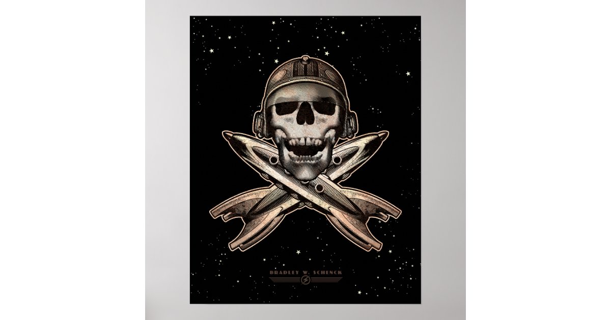 Space Pirate (rockets) poster (16x20") | Zazzle