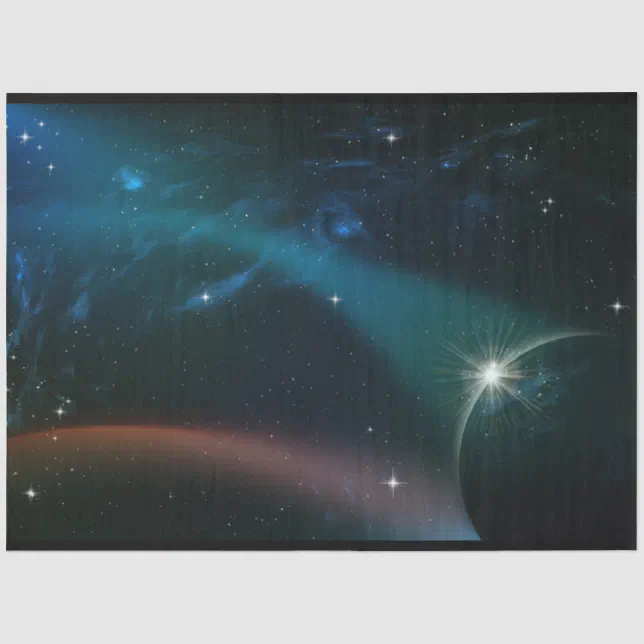 Space Planets Fantasy Decoupage Tissue Paper | Zazzle