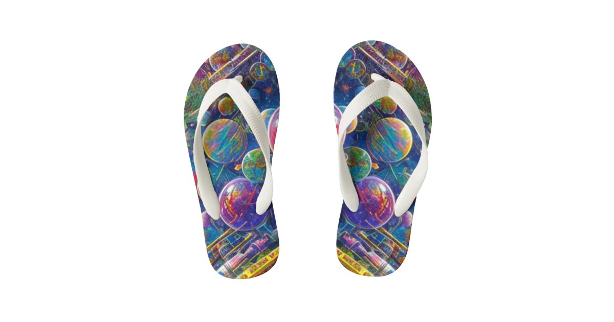 Space Race toddler flip flops | Zazzle