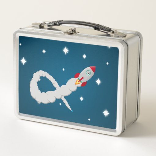 Space Rocket Launch in Space Metal Lunch Box | Zazzle