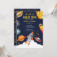 Space Rocket Ship Blast Off 1st Birthday Party Invitation | Zazzle