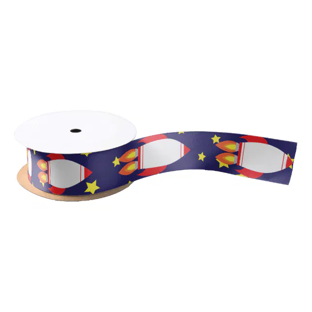 Space Rocket Star Ship Outer Space Ribbon | Zazzle