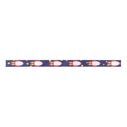 Space Rocket Star Ship Outer Space Ribbon | Zazzle