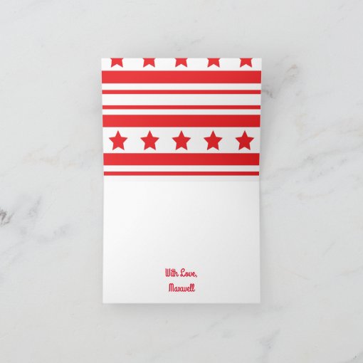 Space Rocket Star Ship Thank You 1st Birthday Card | Zazzle