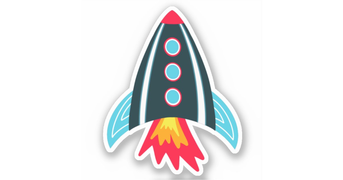 Space Rocket Sticker | Zazzle