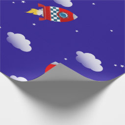 Space rocket - wrapping paper | Zazzle