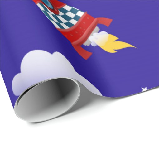 Space rocket - wrapping paper | Zazzle